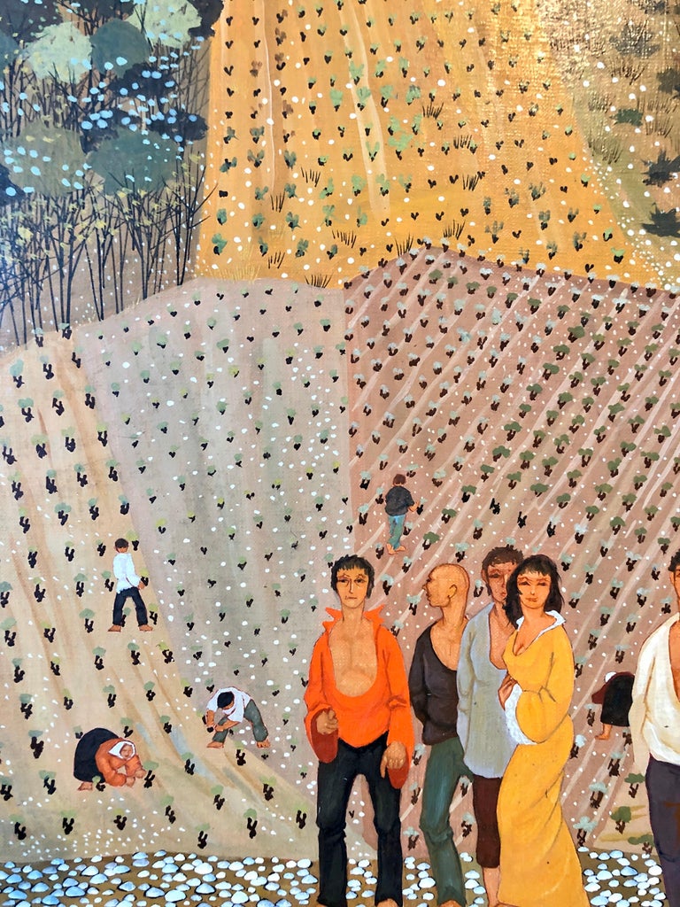 Max Savy - Art populaire français Peinture à l'huile naïve Travailleurs ...