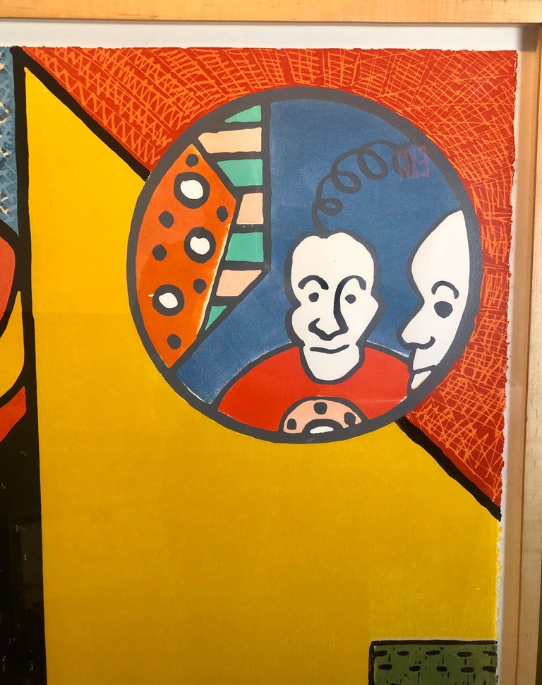 Robin Winters - Huge Conceptual Pop Art 14 Color Figurative Woodcut ...