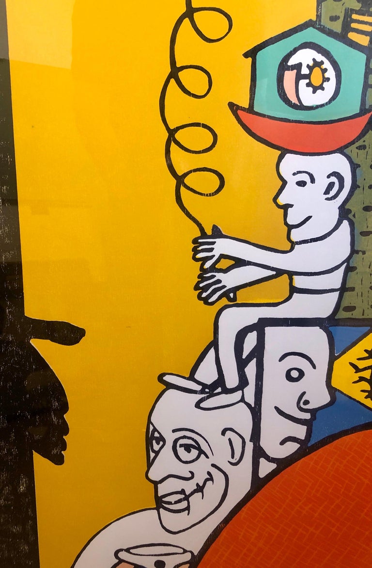 Robin Winters - Huge Conceptual Pop Art 14 Color Figurative Woodcut ...