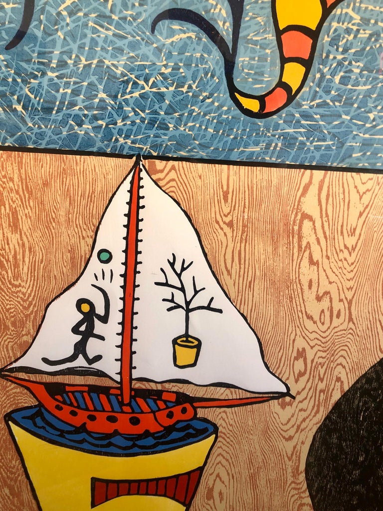 Robin Winters - Huge Conceptual Pop Art 14 Color Figurative Woodcut ...