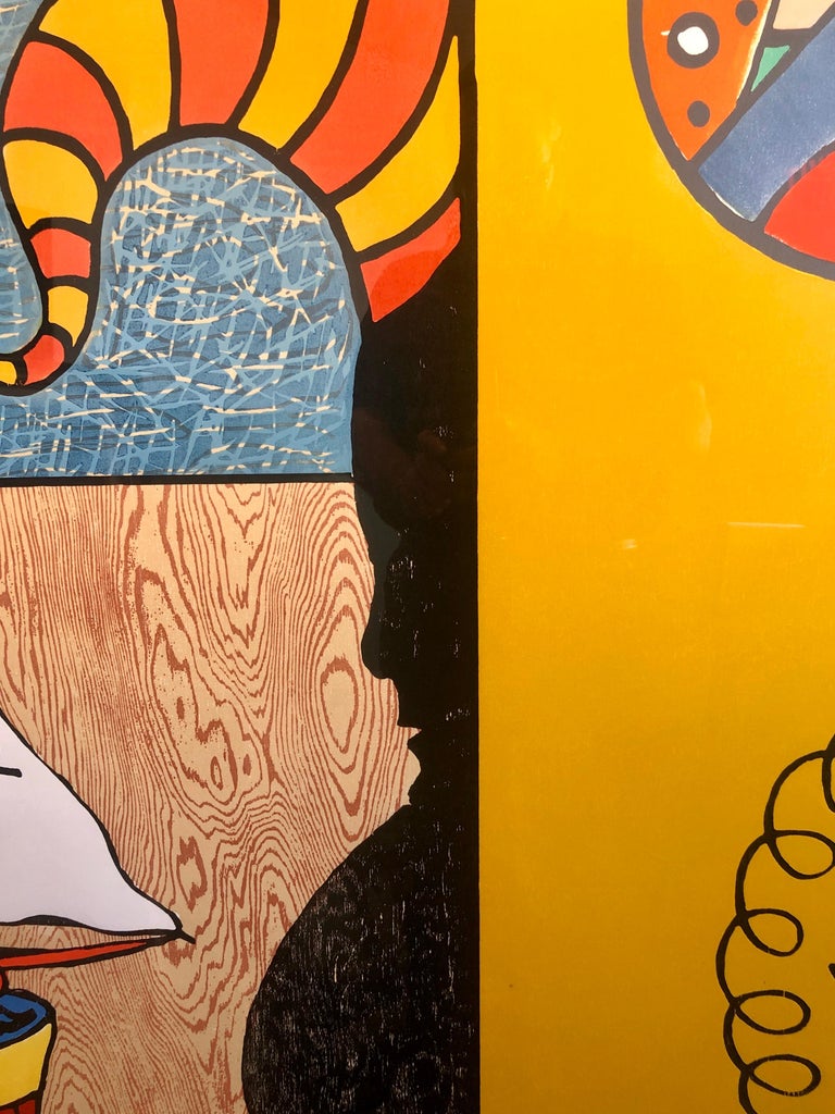 Robin Winters - Huge Conceptual Pop Art 14 Color Figurative Woodcut ...