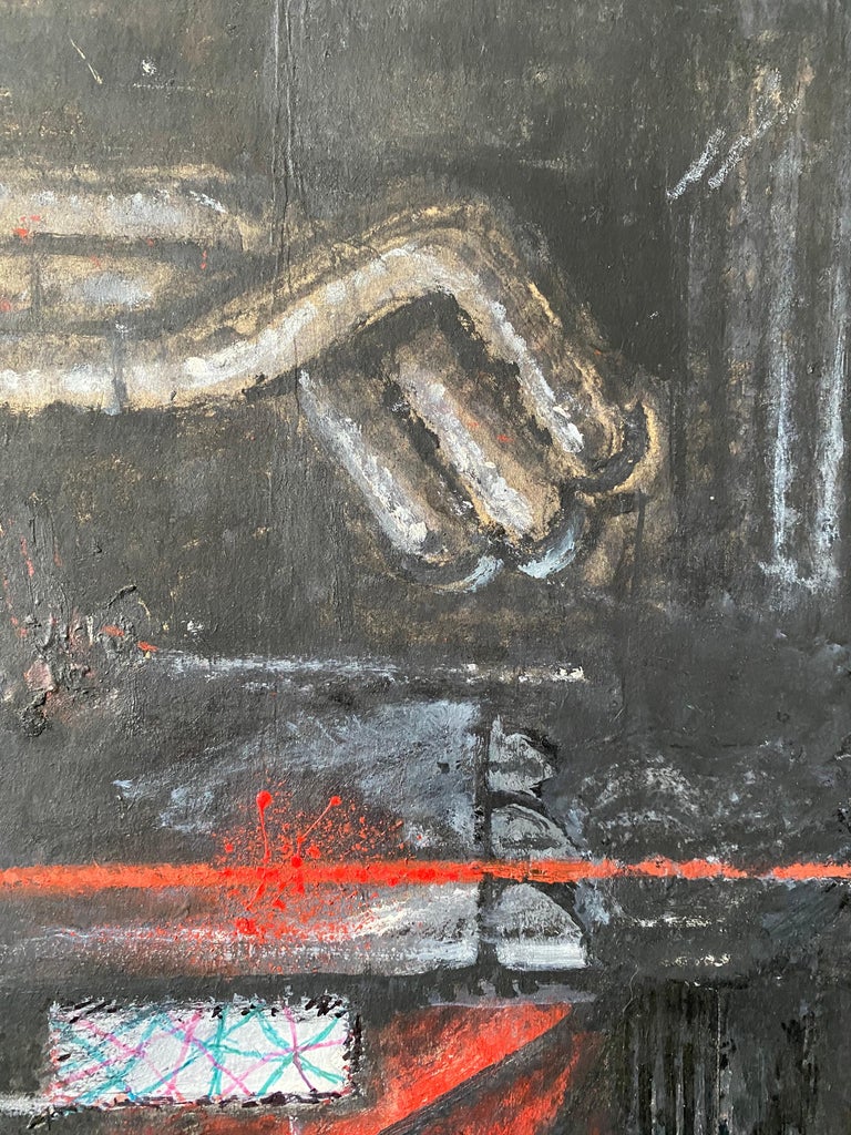 Nick de Angelis - Mixed Media Collage Oil Painting Futuristic Abstract ...