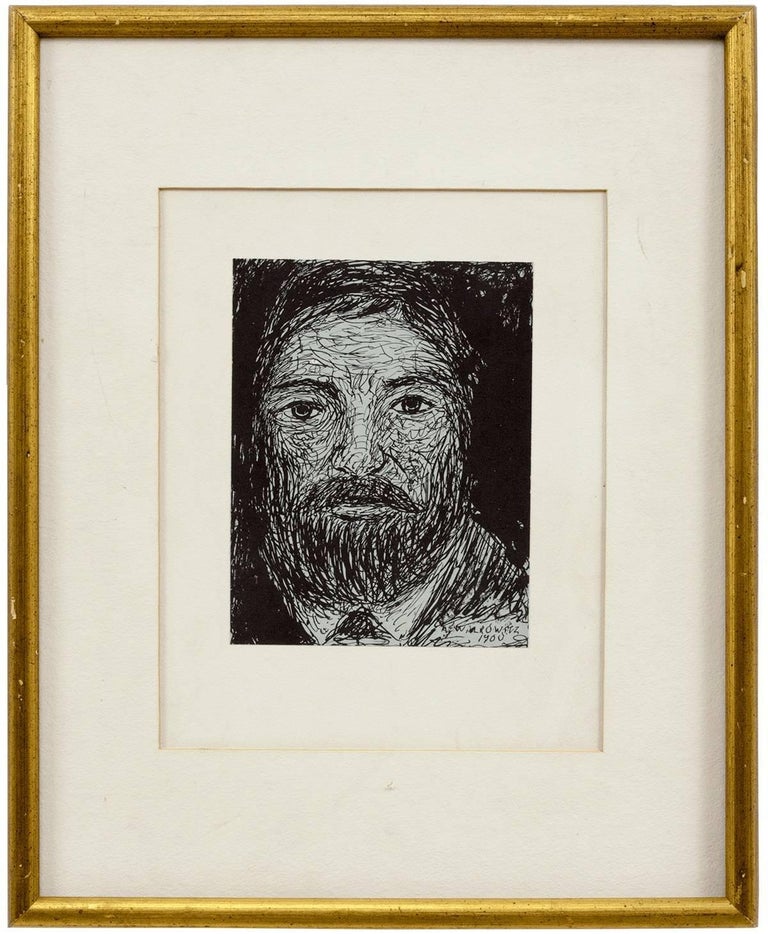 Abraham Walkowitz - Modernist Drawing, Portrait of a Man For Sale at ...