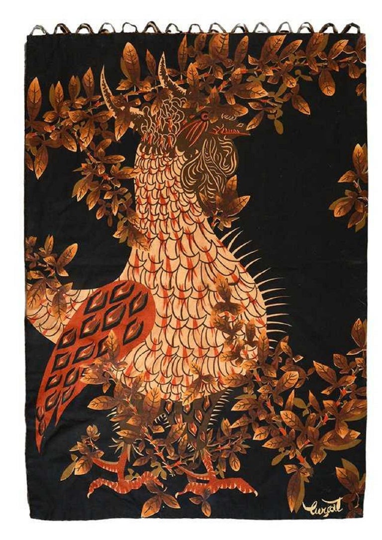 Jean Lurçat - Vintage French Modernist Jean Lurcat Linen Silkscreen ...