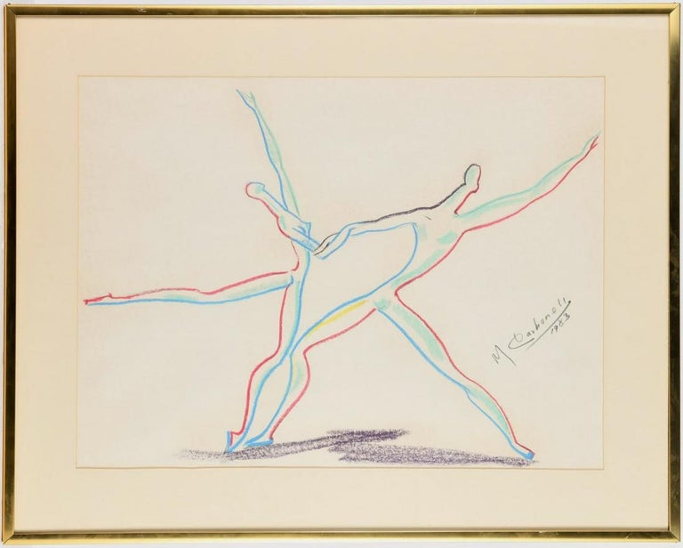 Manuel Carbonell - Cuban Modernist Master Colorful Pastel Crayon ...