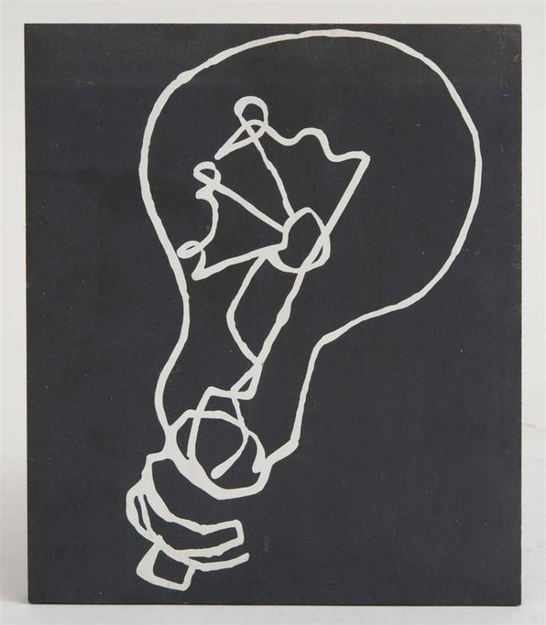 Scott KIlgour - Unique Pop Art Painting on Slate, Electric Light Bulb ...