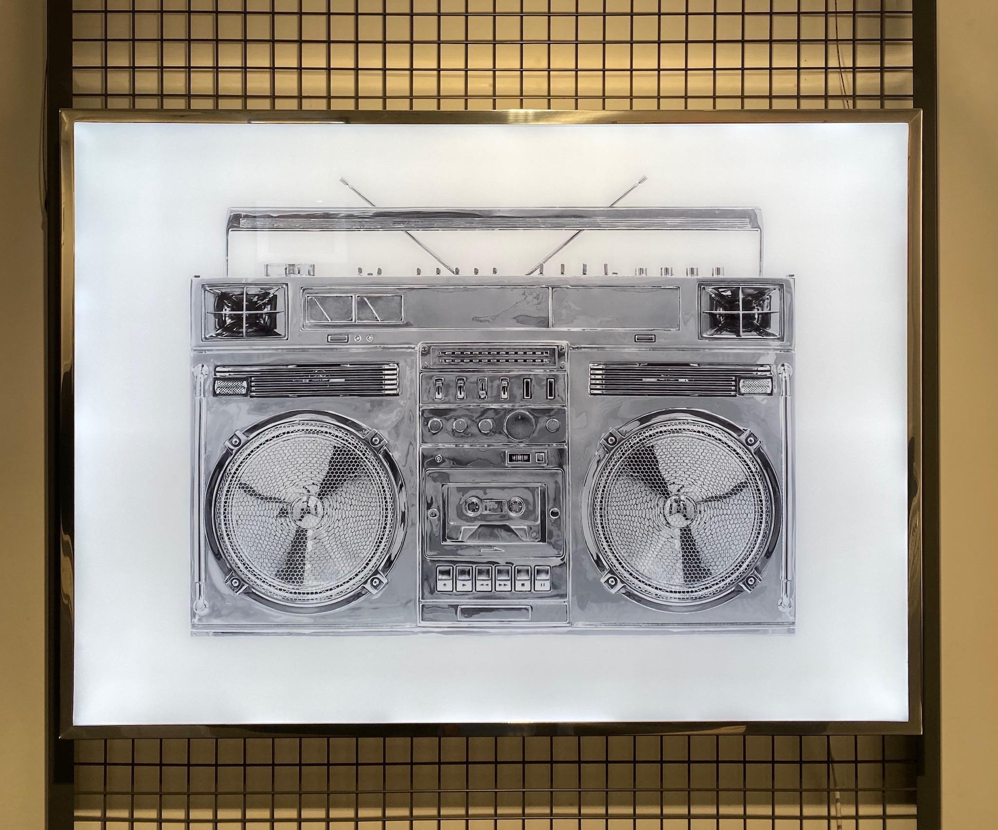 Lyle Owerko - Chrome Boombox Lightbox For Sale at 1stDibs