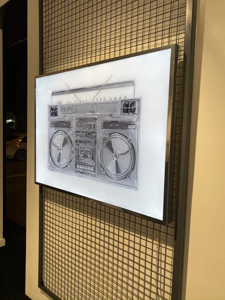 Lyle Owerko - Chrome Boombox Lightbox For Sale at 1stDibs