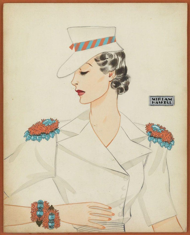 Larry Austin - Miriam Haskell Jewelry Advertisement For Sale at 1stDibs