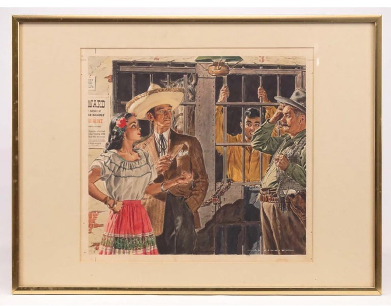 Alwin Schmidt - Juan Discovers Gold, Liberty Magazine For Sale at 1stDibs