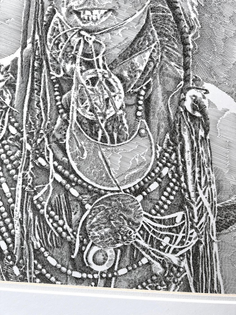 Murray Tinkelman - Native American Indian Portrait in Pen and Ink For ...