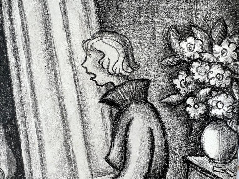 Susan Flint - Surprised Woman with Cactus 1920s Female Illustrator For ...