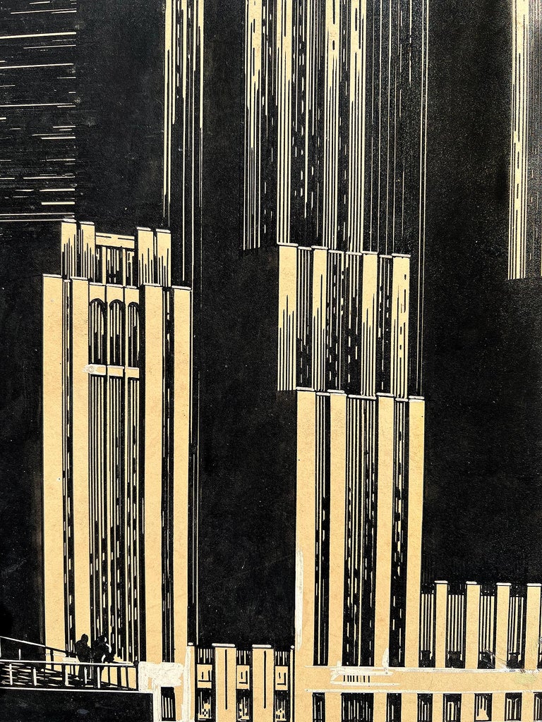 Charles Perry Weimer - Waldorf Astoria Art Deco Illustration For Sale ...