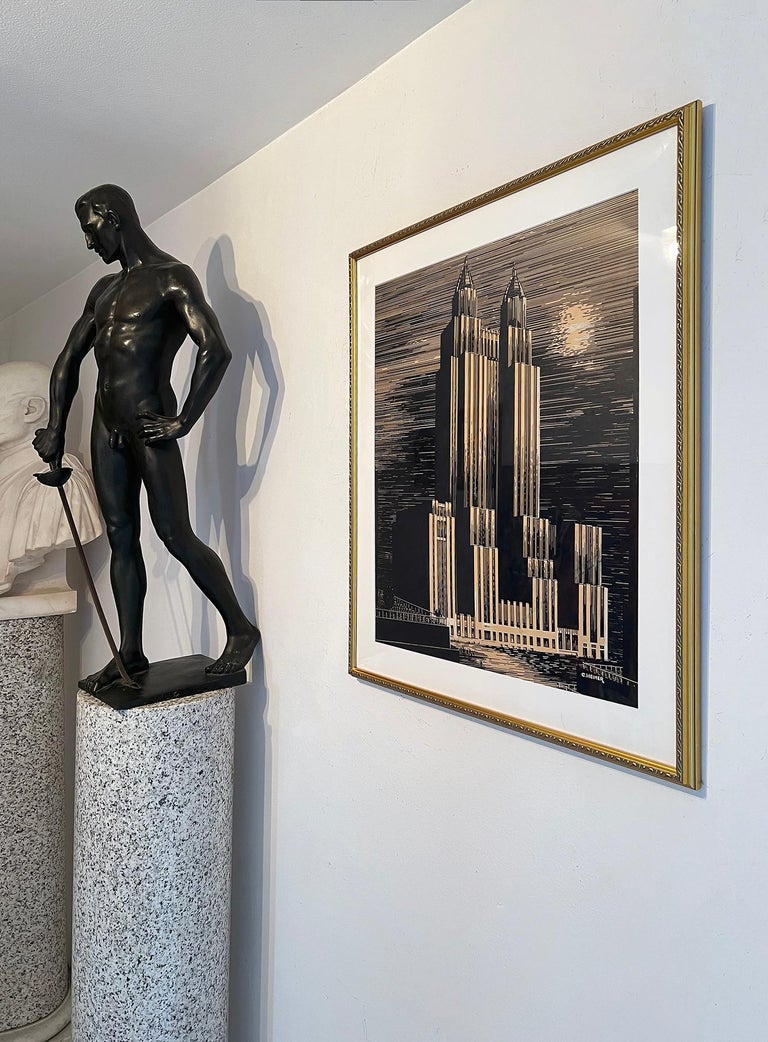 Charles Perry Weimer - Waldorf Astoria Art Deco Illustration For Sale ...
