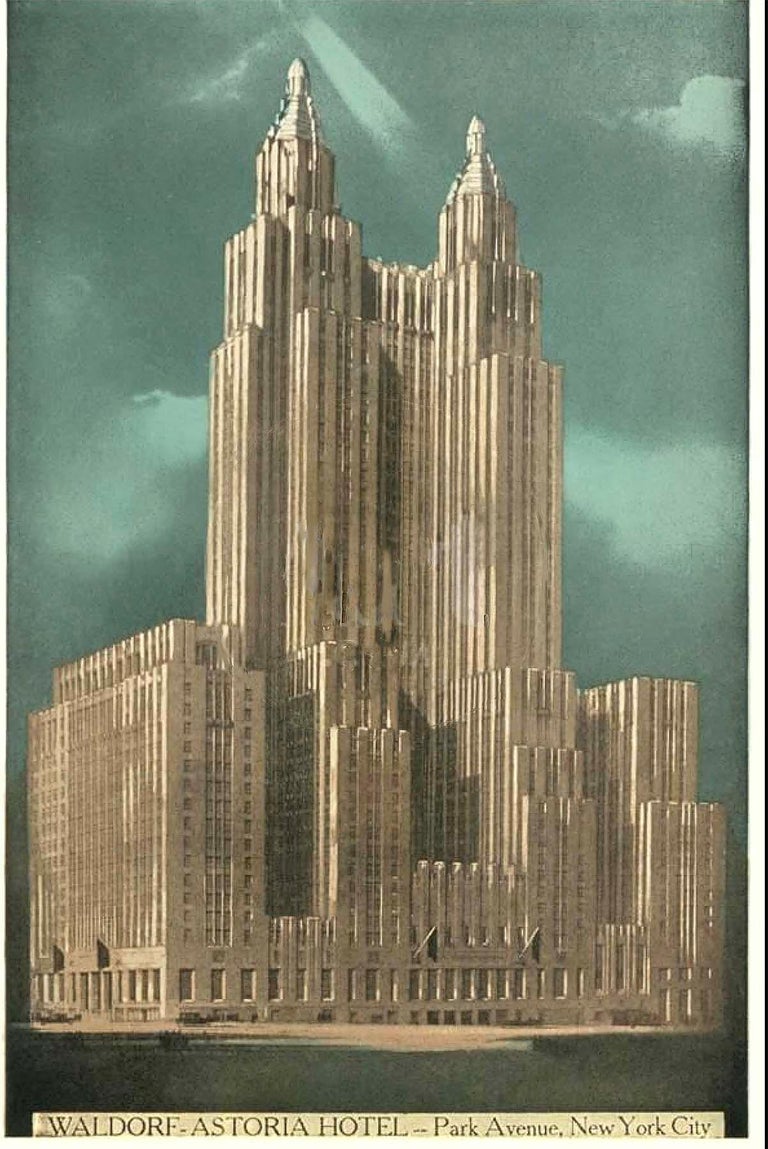 Charles Perry Weimer - Waldorf Astoria Art Deco Illustration For Sale ...