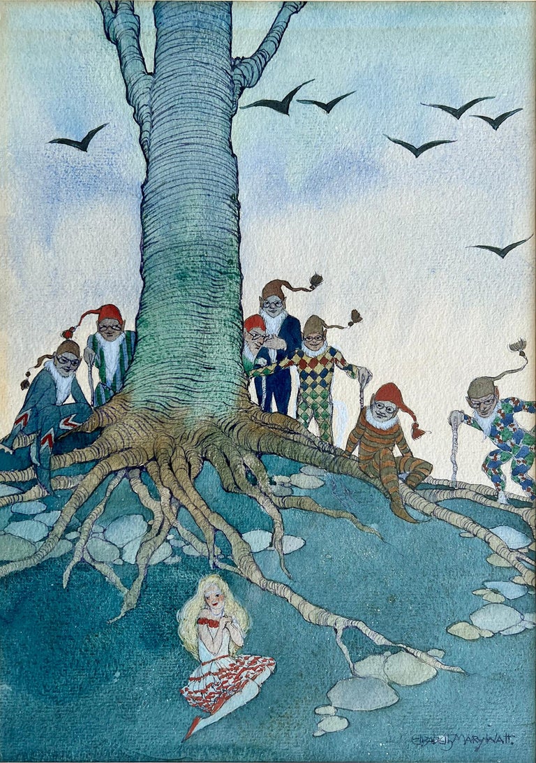 Elizabeth Mary Watt - Beautiful Blond Girl with Elves - Arts and Crafts ...