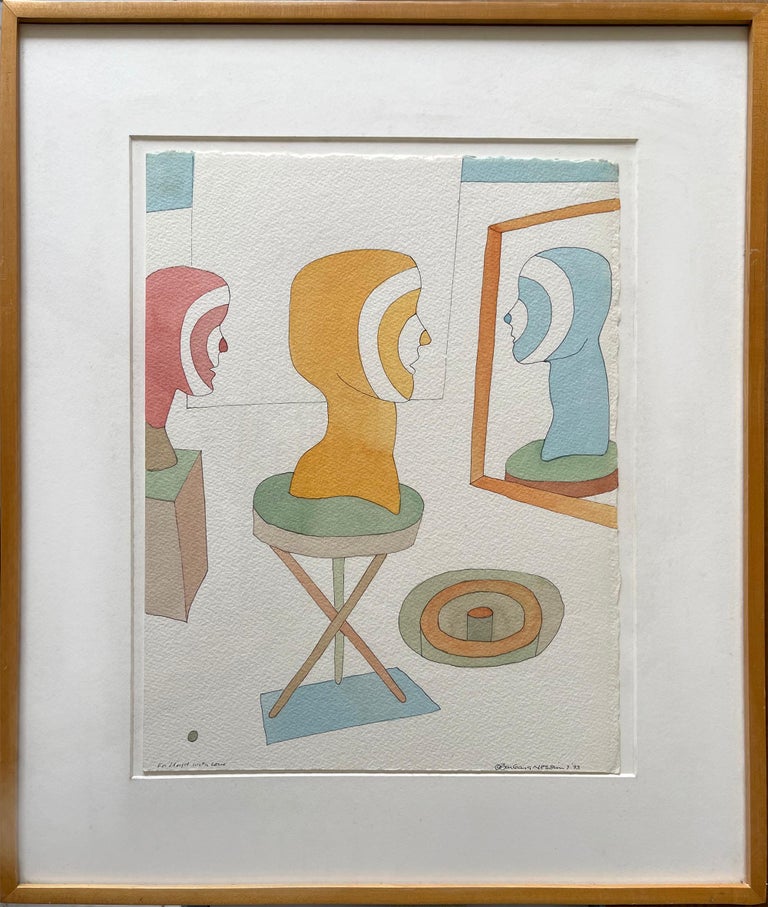 Barbara Nessim - Heads in Profile- Women Illustrators For Sale at 1stDibs