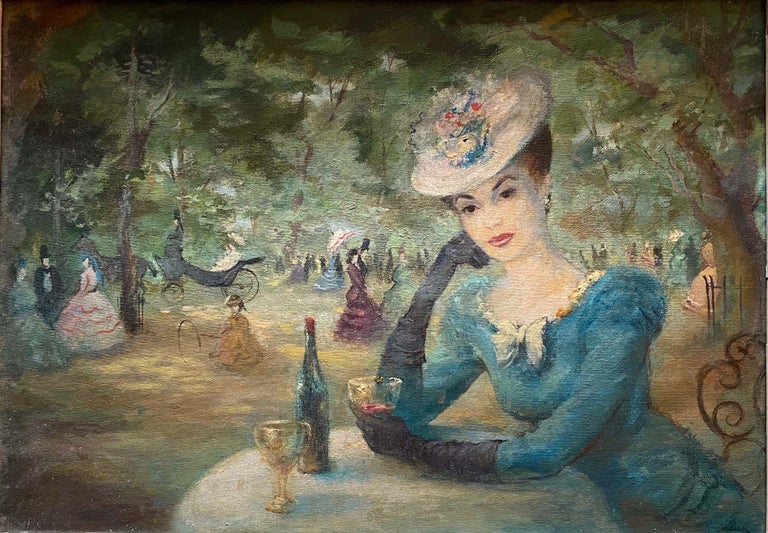 Addison - Lady in the Paris Park For Sale at 1stDibs