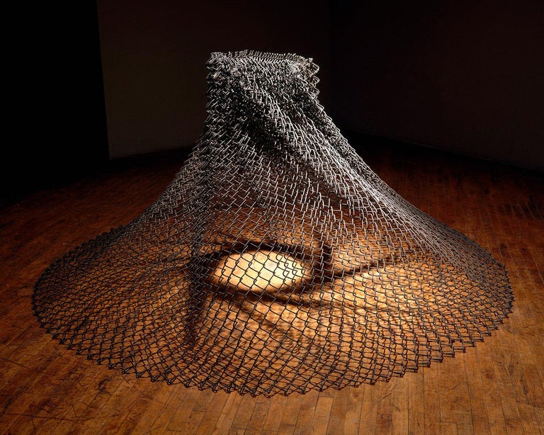 John Ruppert - "Aperture" Abstract, Metal Chain Link Sculpture by John ...