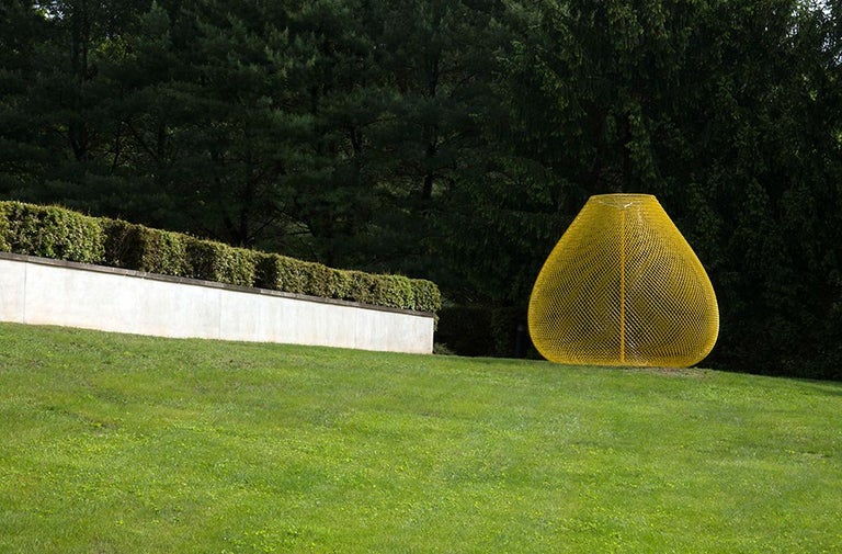 John Ruppert - "Yellow" Abstract, Metal Chain Link Sculpture by John ...