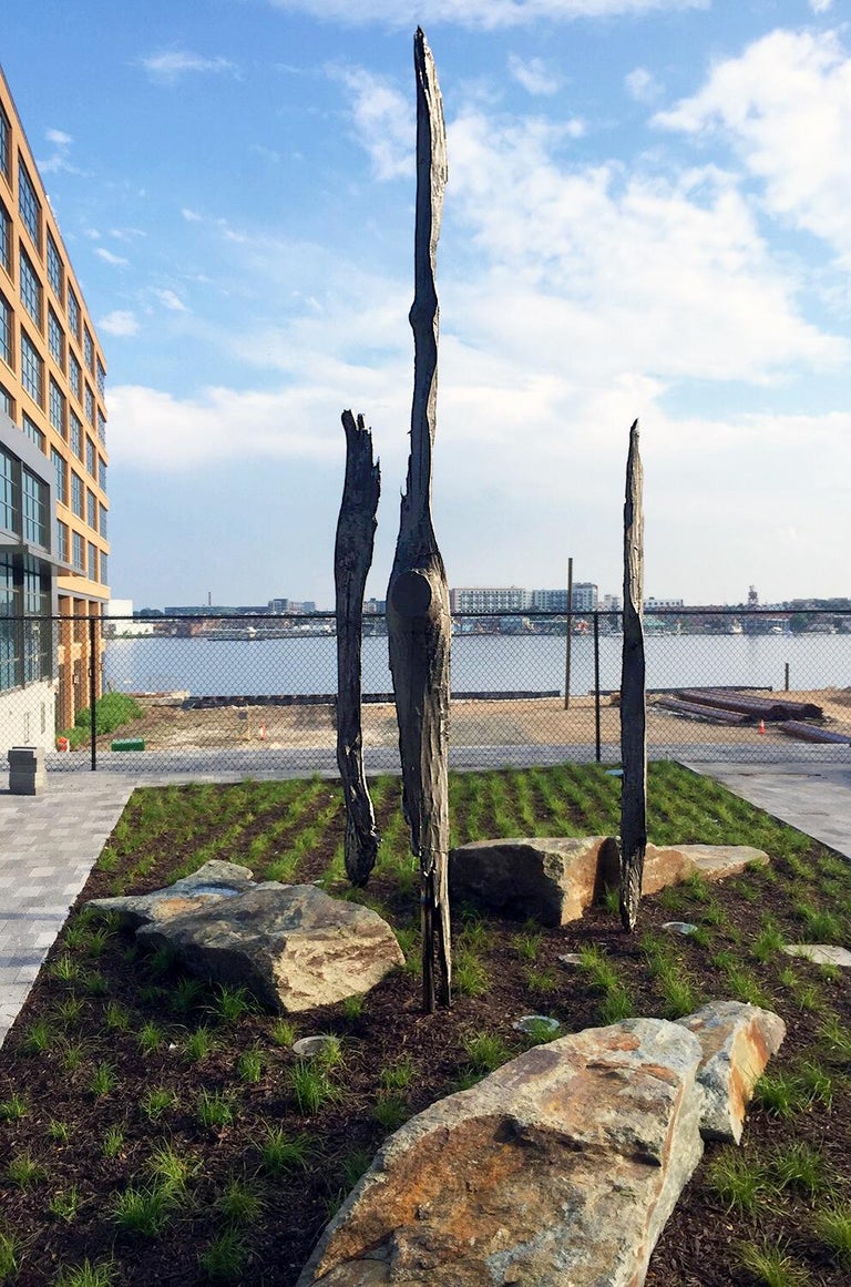 John Ruppert - "Three Strikes" Abstract, Cast Stainless Steel Metal ...