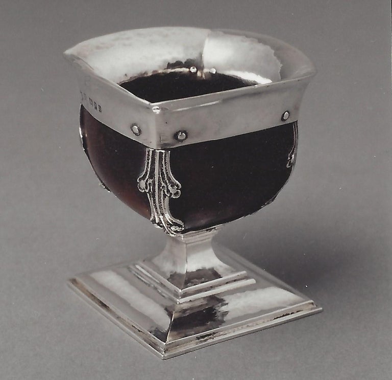 Omar Ramsden - Omar Ramsden Silver mounted minature Mazer bowl circa ...