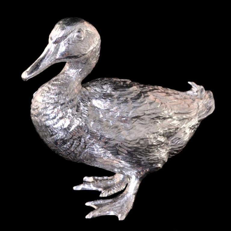 Hancocks London - A Pair of Small Sterling Silver "Mallard Ducks" by ...