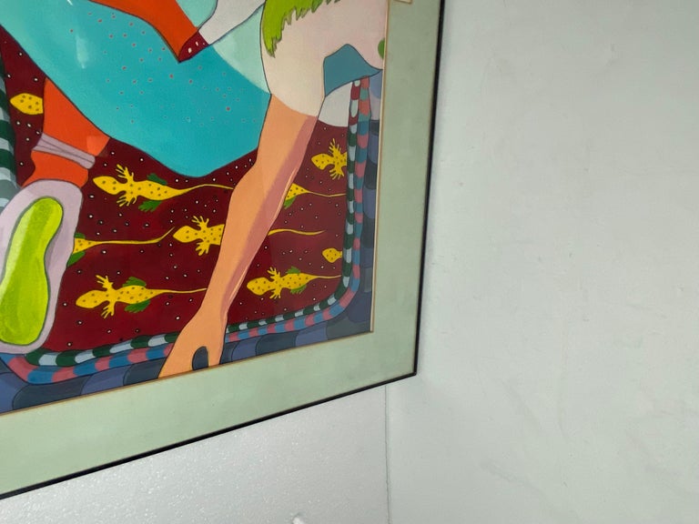 Unknown - Figure by Robin Endsley-Fenn Gouache For Sale at 1stDibs