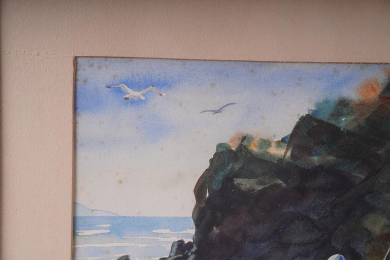 John Wiese - Pair Scene Harbor Watercolor at 1stDibs | wiese painting ...