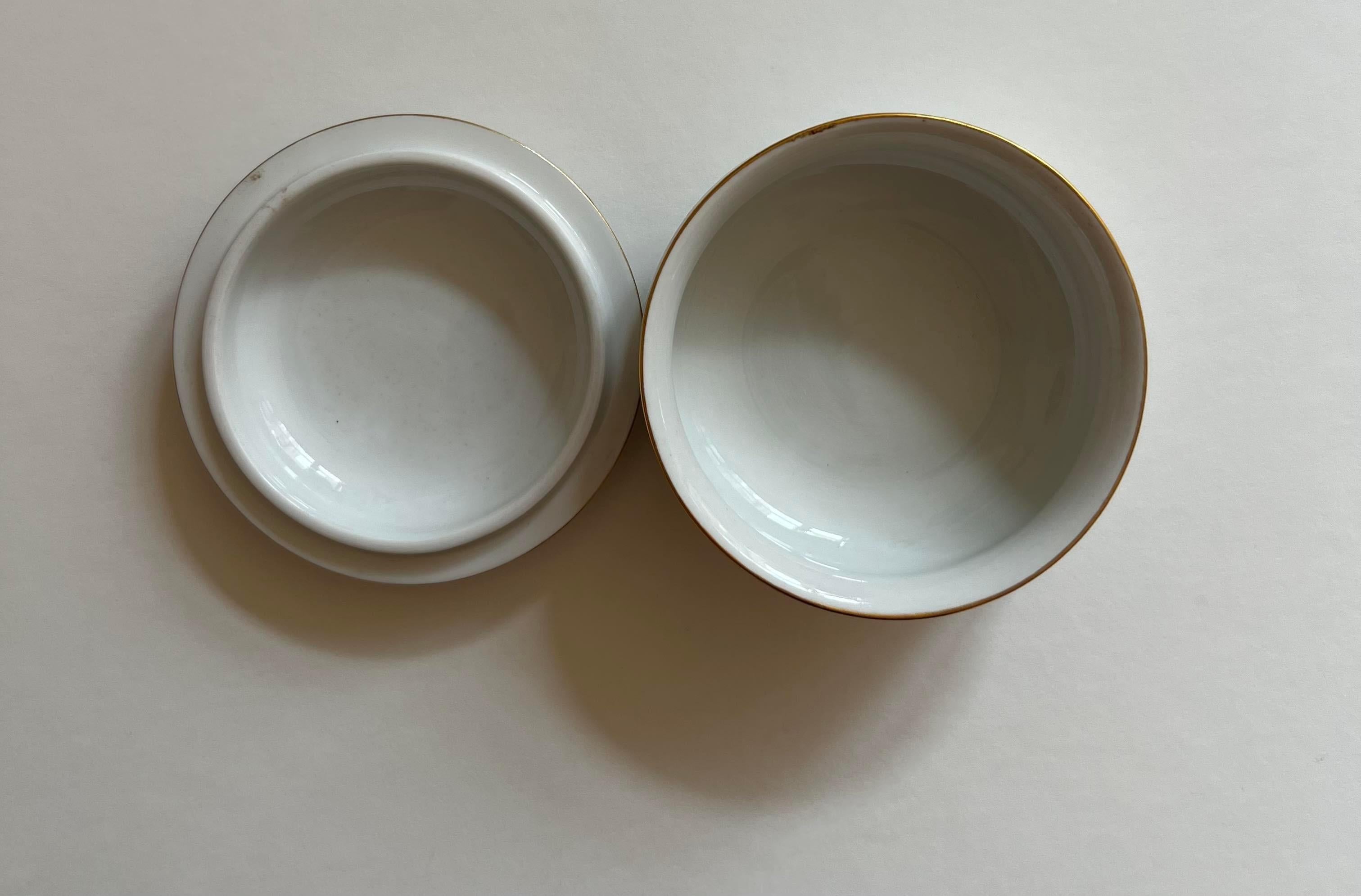 Unknown - Meissen Porcelain Box -- Embossed White Fawn on Blue at ...