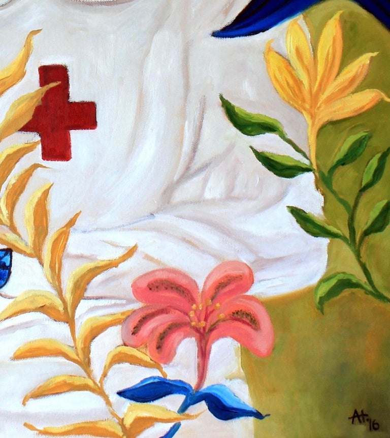 Alexandra Higgins - Portrait Oil on Canvas -- Clara For Sale at 1stDibs