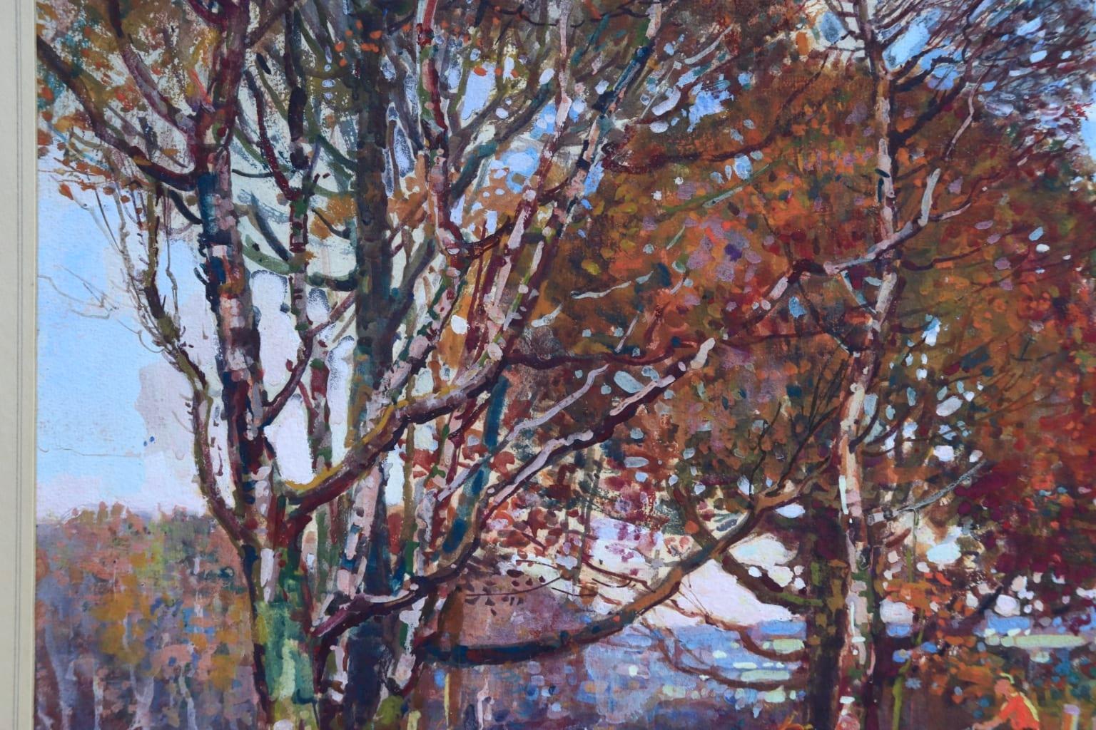 Stanley Royle - Logging in the Dales - Post Impressionist Gouache ...