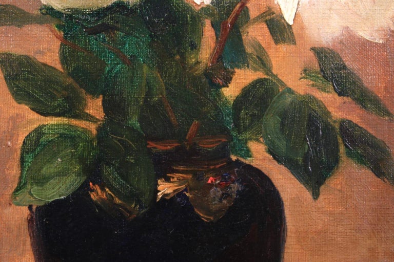 (Attributed to) Edouard Manet - Roses Blanches - Impressionist Oil ...