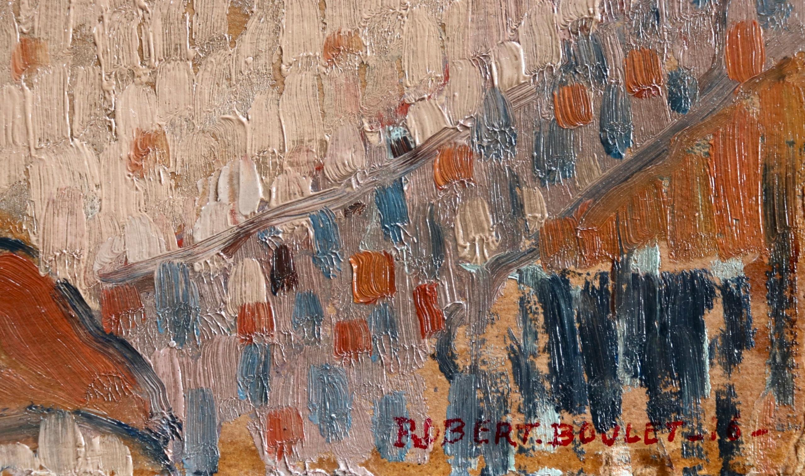 Charles Robert Boulet - Sur la plage - Pointillist Oil, Figures in ...