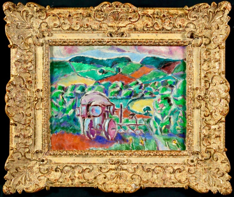 Lois Hutton - Paysage Provencal - Cubist Oil, Farmland Landscape by ...