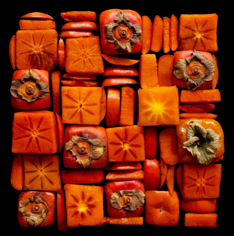 Sarah Phillips - Sarah Phillips, Persimmon Squares, patterned still ...