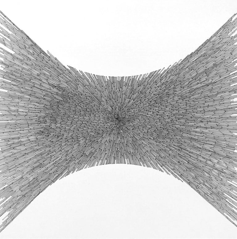 Jenifer Kent - Swing, a highly detailed geometric black ink drawing on ...