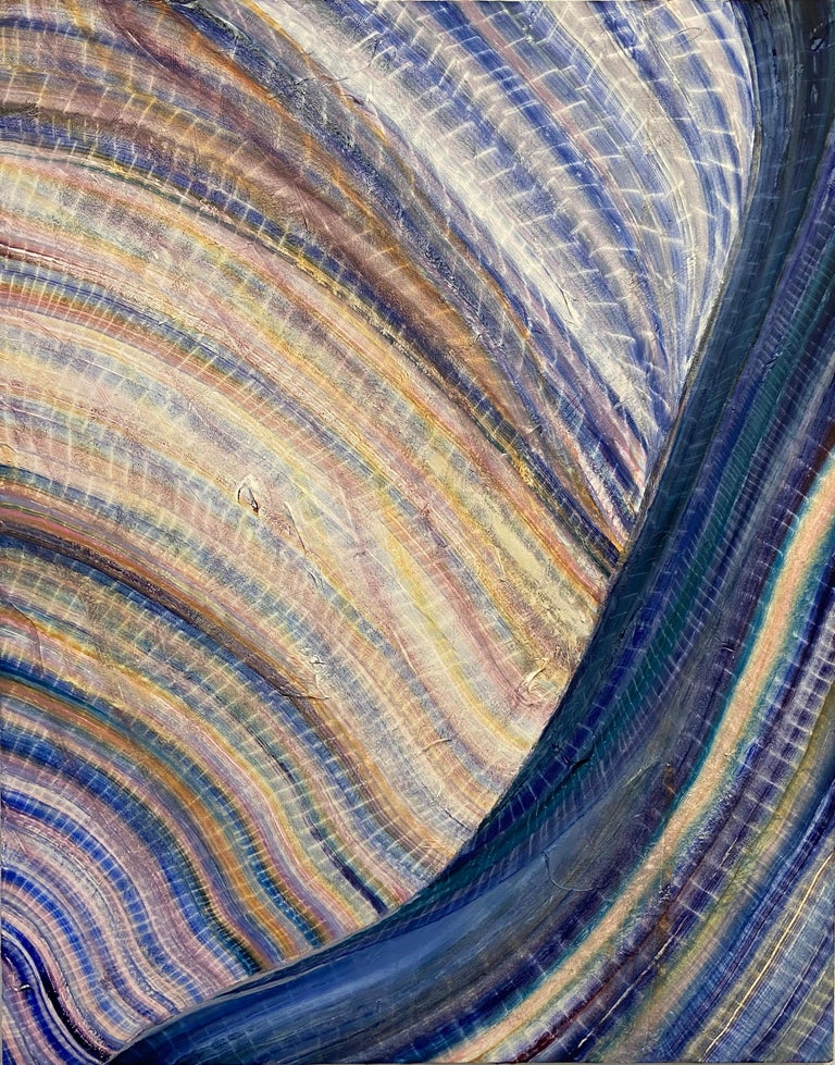 Danielle Riede - Purple Moon, large-scale gestural abstract oil ...