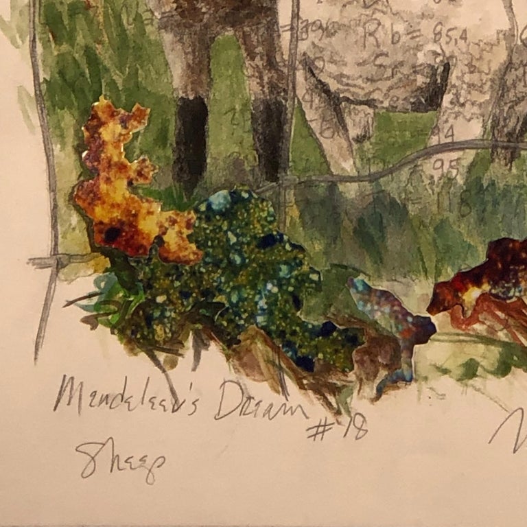 Marcia Scanlon - Sheep, Mendeleev’s Dream, Watercolor, Photocollage ...