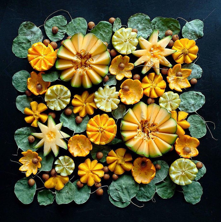 Sarah Phillips - Fruity Flowers Arrangement, absurdist, orange ...