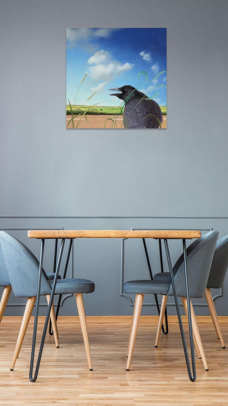 Karl Hartman - Uncommon Crow, realist landscape Americana oil painting ...
