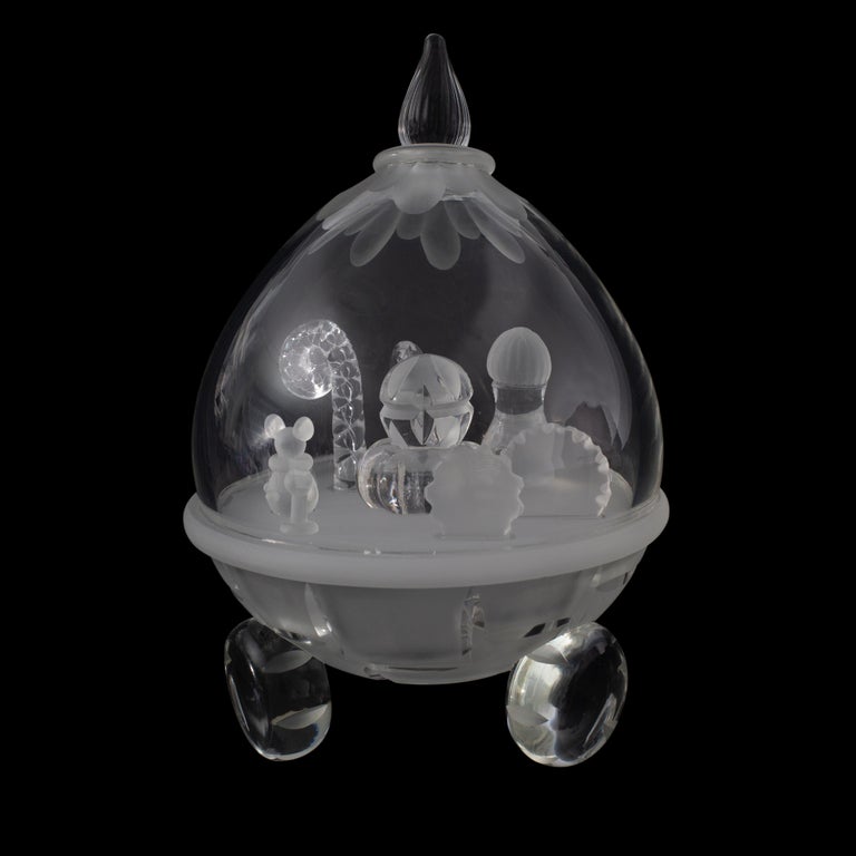 Kazumi Ohno - 'Candy Glass Ball' Hand Blown, Carved and Etched Glass ...