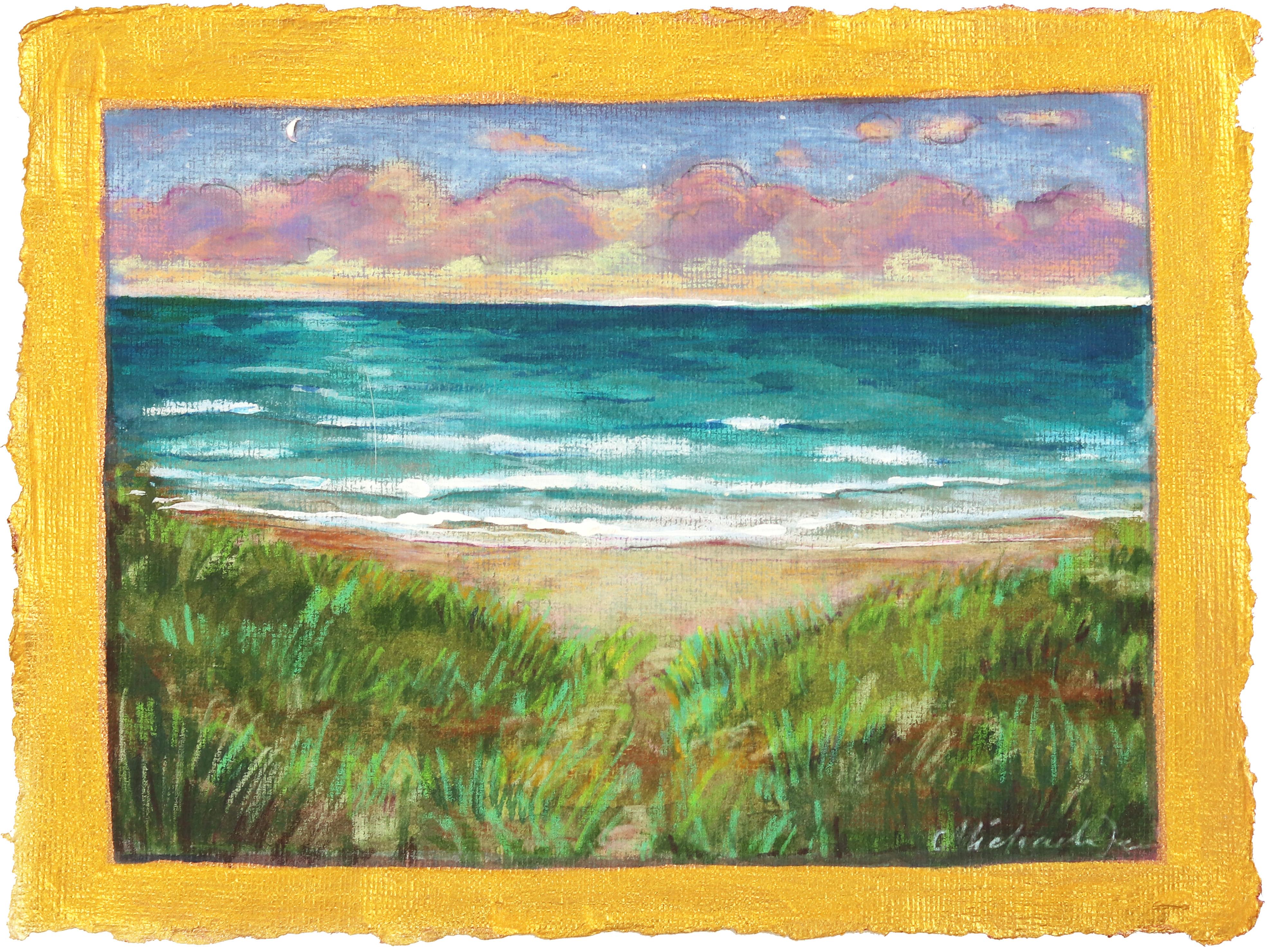 Michaela Jean - Moonlight Beach - Colorful Sunset Coastal Landscape ...