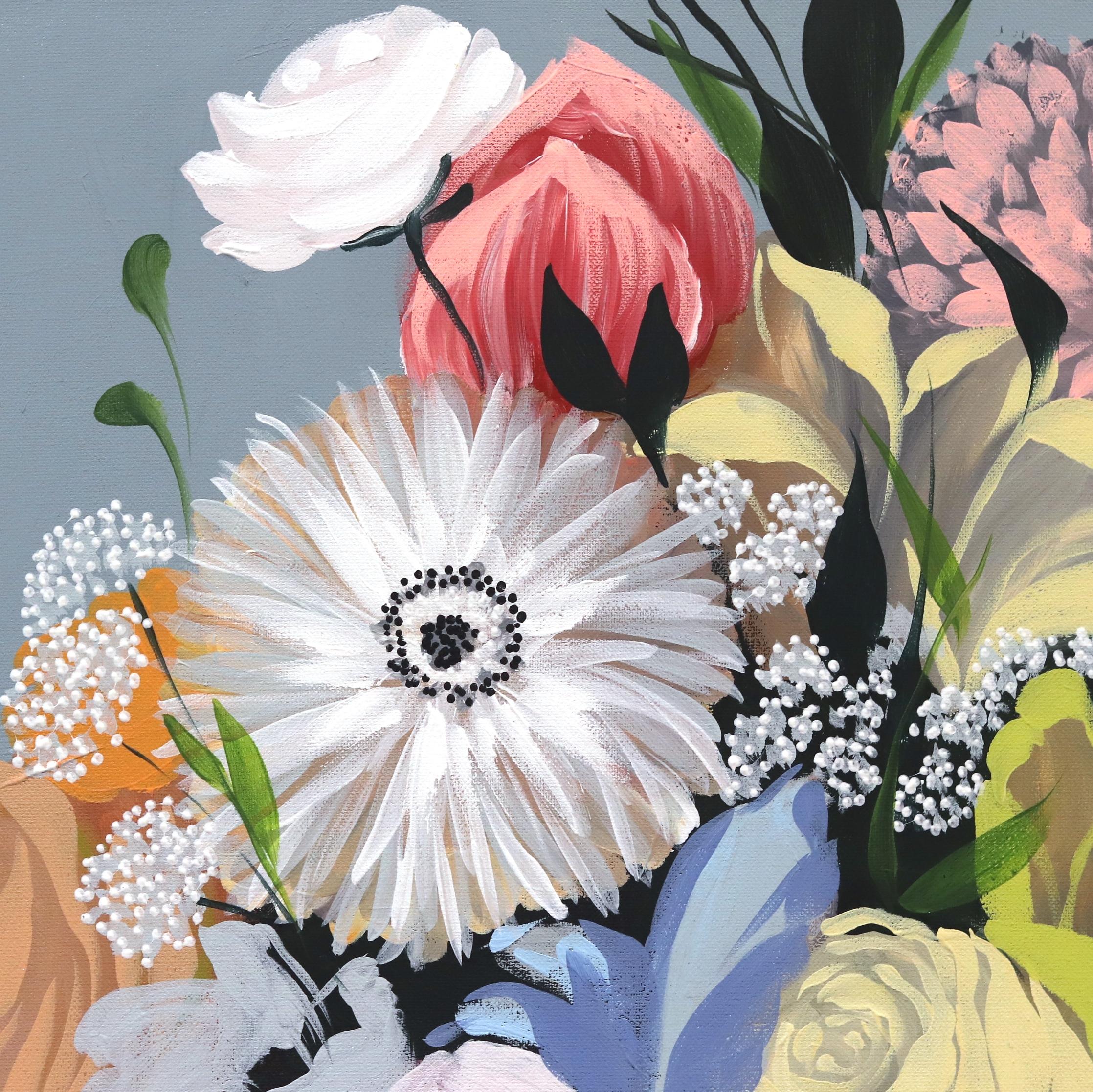 Sally K - Kacey - Soft Floral Figurative Artwork at 1stDibs | sally k ...