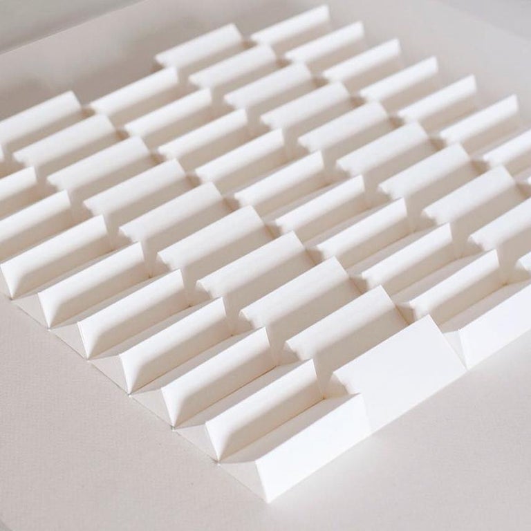 Anna Kruhelska - U 8 - white abstract geometric minimalist 3D ...