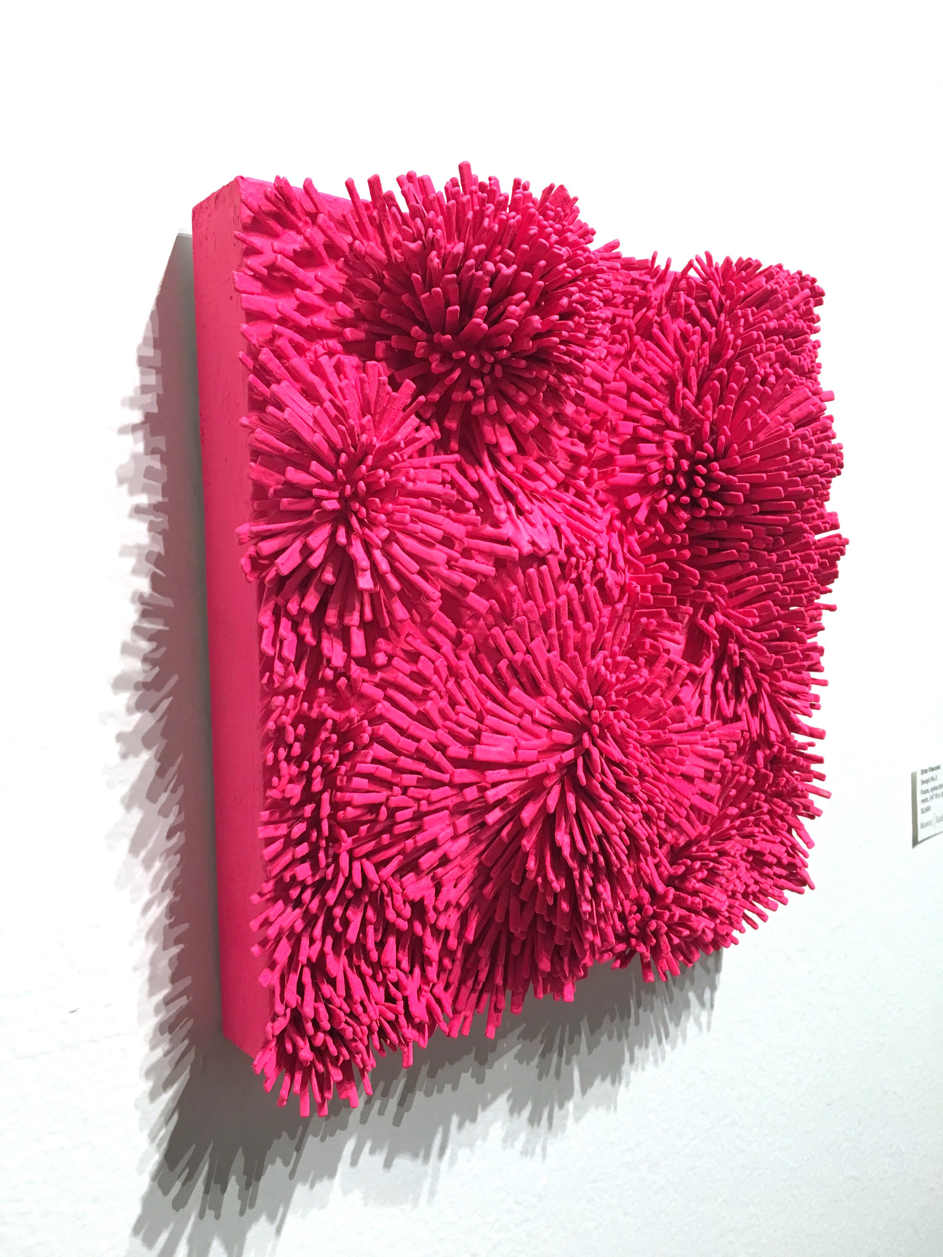 Erin Vincent - Pink Burst- 3D organic feel contemporary abstract mural ...