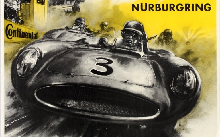 R. Wall - Original Vintage ADAC 500Km Nurburgring Car Racing Poster ...