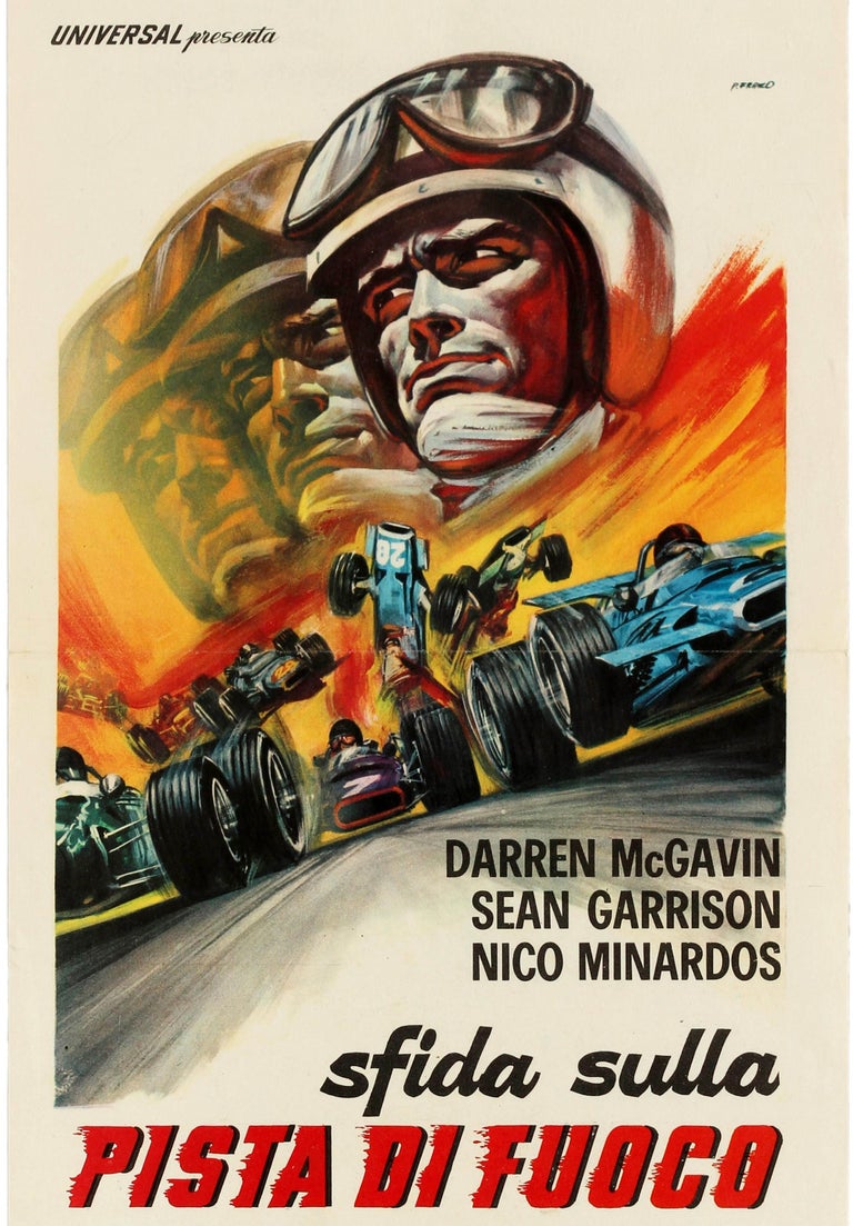P. Franco - Original Vintage Poster The Challengers Movie F1 Cars Sfida ...