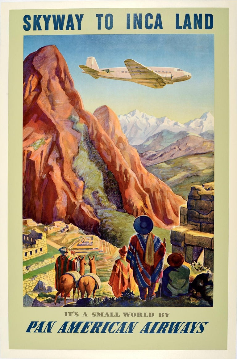 Paul George Lawler - Original Vintage Poster Inca Land Small World By ...