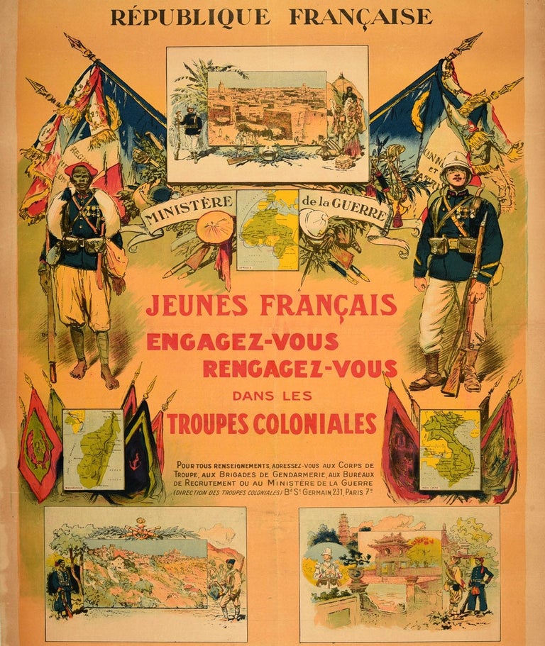 Georges Scott - Original Vintage Poster Colonial Troops Military ...